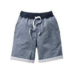 bonprix Jungen Sweatbermudas, blau, Gr. 170, Obermaterial: 60% Baumwolle, 40% Polyester. Besatz: 95% Baumwolle, 5% Elasthan, Hosen, aus Baumwolle und