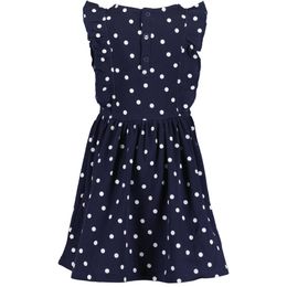 Blue Seven M&auml;dchen Sommerkleid, blau, Gr. 104, Jersey, Obermaterial: 100% Baumwolle, Kleider, mit tollen Volants und mit kleiner Knopfleiste im R&uuml;cken