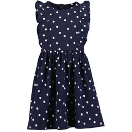Blue Seven M&auml;dchen Sommerkleid, blau, Gr. 104, Jersey, Obermaterial: 100% Baumwolle, Kleider, mit tollen Volants und mit kleiner Knopfleiste im R&uuml;cken