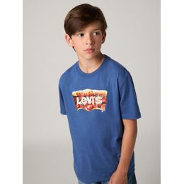 LEVI'S KIDS Jungen T-Shirt "LVB BATWING SLICE TEE"true navy, Gr. 14, bedruckt, Jersey, Obermaterial: 60% Baumwolle, 40% Polyester, Shirts, for Boys