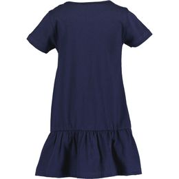 Blue Seven M&auml;dchen Jerseykleidultramarin, Gr. 104, unifarben, Jersey, Obermaterial: 100% Baumwolle, Kleider, mit gro&szlig;em Frontmotiv mit Pailletten