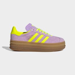 Damen Sneaker "GAZELLE BOLD", adidas originals, Gr. 38powder plum, solar gelb, gold metallic, Leder, Synthetik, Schuhe