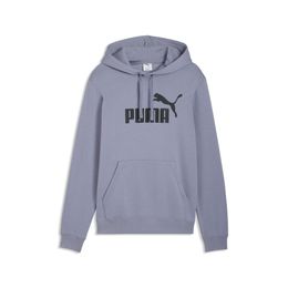 Puma Herren Kapuzensweatshirt "ESS NO. 1 LOGO HOODIE FL (S)"gray sky, Gr. XL, bedruckt, Fleece, Obermaterial: 66% Baumwolle, 34% Polyester,