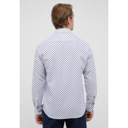 Eterna Herren Langarmhemd "MODERN FIT", blau, Gr. 40, Twill, 59% Baumwolle, 41% Leinen, Hemden, EASY IRON (b&uuml;gelleicht)