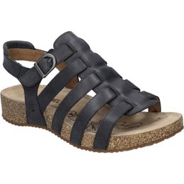 Josef Seibel Damen Sandale "Tonga 81, schwarz", Gr. 41, schwarz, Obermaterial: 100% Rindsleder Leather cow., Schuhe