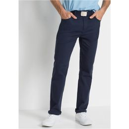 bonprix Herren Stretch-Hose "Classic Fit Stretch-Hose, Straight", blau, Gr. 52, Obermaterial: 98% Baumwolle, 2% Elasthan, Hosen, Five-Pocket-Design,