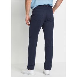 bonprix Herren Stretch-Hose "Classic Fit Stretch-Hose, Straight", blau, Gr. 58, Obermaterial: 98% Baumwolle, 2% Elasthan, Hosen, Five-Pocket-Design,