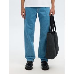 Straight-Jeans Selected "SLH196-STRAIGHT BEN KORI JEANS NOOS", Herren, Gr. 34, L&auml;nge 34, light blau denim detail:204, Denim/Jeans, Obermaterial: 99% Baumwolle, 1% Elasthan, unifarben, straight fit, Jeans Straight-Jeans