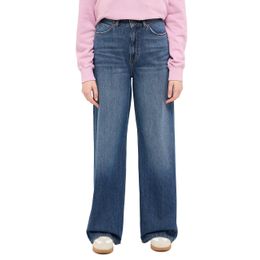 Mustang Damen Weite Jeans "Damen Style Luise Wide", blau, Gr. 34, Denim/Jeans, 79% Baumwolle, 11% Modal, 10% Lyocell, Jeans
