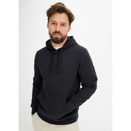 bonprix Herren Hoodie "Hoodie", schwarz, Gr. 60, unifarben, Obermaterial: 60% Baumwolle, 40% Polyester, Sweatshirts, Regular Fit, mit Kapuze, aus