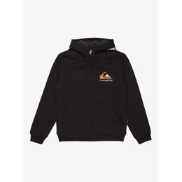 Quiksilver Jungen Hoodie "Best Wave", schwarz, Gr. 10, 55% Baumwolle, 45% Polyester, Sweatshirts