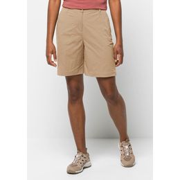 Jack Wolfskin Damen Shorts "DESERT SHORTS W", beige, Gr. 44, OBERSTOFF: 95% POLYAMID, 5% ELASTHAN; Futter: 65% POLYESTER, 35% BAUMWOLLE, Hosen