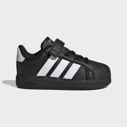 M&auml;dchen Sneaker "STREETTALK", adidas Sportswear, Gr. 25, schwarz-wei&szlig;, Synthetik, Schuhe, inspiriert vom Design des adidas Superstar,f&uuml;r Babys und