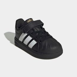 Damen Sneaker "STREETTALK", adidas Sportswear, Gr. 27core schwarz, ftwr wei&szlig;, gold metallic, Synthetik, Schuhe, inspiriert vom Design des adidas