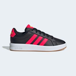 Kinder Sneaker "GRAND COURT 3.0 KINDER UND TEENS", adidas Sportswear, Gr. 38,5core schwarz, lucid rot, lucid lemon, Synthetik, Textil, Schuhe, f&uuml;r