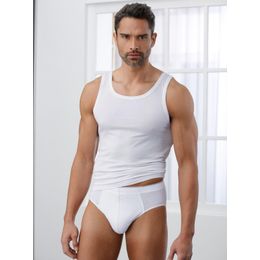 Schiesser Herren Slip, Gr. 9, wei&szlig;, 95% Baumwolle, 5% Elasthan, Unterhosen