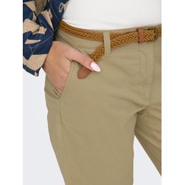 Jacqueline de Yong JDY Damen Chinohose "JDYCHICAGO MW BELTED CHINO PANTS PNT DIA"travertine, Gr. M, unifarben, Web, Obermaterial: 98% Baumwolle, 2% Elasthan, Hosen