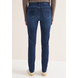 Cecil Damen Slim-fit-Jeansdunkelblau wash, Gr. 36, unifarben, Jeans, 84% Baumwolle, 14% Polyester, 2% Elasthan, Jeans, in dunkelblauer Waschung