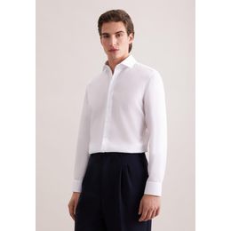 Seidensticker Herren Businesshemd "Schwarze Rose"wei&szlig;, Gr. 38, Strukturmuster, 100% Baumwolle, Hemden, Slim 1/1 Kentkragen Struktur