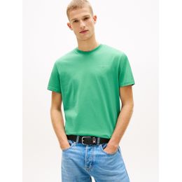 Tommy Jeans Herren T-Shirt "TJM SLIM LINEAR CHEST TEE EXT", gr&uuml;n, Gr. XL, Single Jersey, Obermaterial: 100% Baumwolle, Shirts, Mit Rundhalsausschnitt