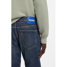 Hugo Herren Tapered-fit-Jeans "Brody", blau, Gr. 34, unifarben, Denim/Jeans, Obermaterial: 99% Baumwolle, 1% Elasthan, Jeans, mit Stone-washed-Finish