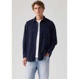 Levi's LEVI'S Herren Langarmhemd "LOOSE BUTTON UP", blau, Gr. XL, unifarben, Cord, Obermaterial: 100% Baumwolle, Hemden, aus Feincord, Baumwolle