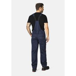 Herren Arbeitslatzhose "EDMONTON Basic Workwear Arbeits-Cargo-Latzhose", blau, Gr. 58, HERO by John Medoox, Sweatware, 65% Polyester, 35% Baumwolle,