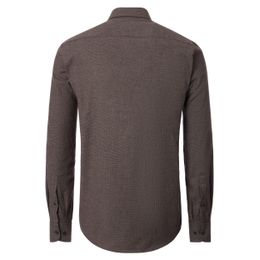 Casamoda Herren Langarmhemd "Casamoda Freizeithemd Langarm uni", braun, Gr. L, unifarben, 100% Baumwolle, Hemden