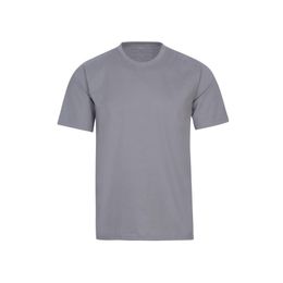 TRIGEMA Herren T-Shirt "TRIGEMA T-Shirt DELUXE Baumwolle", grau, Basic, Gr. S, 100% Baumwolle, Shirts