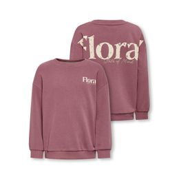 KIDS Only M&auml;dchen Sweatshirt "KMGGEORGIA LIFE LS PRINT UB SWT NOOS"rose braun print:floral, Gr. 122, unifarben, Sweatware, Obermaterial: 60%