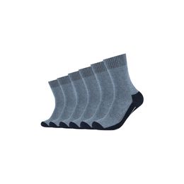 Camano Herren Sportsocken "Sportsocken 6er Pack", Gr. 35, blau, 47% Polyester, 37% Baumwolle, 15% Polyamid, 1% Elasthan, Colorblocking, Socken