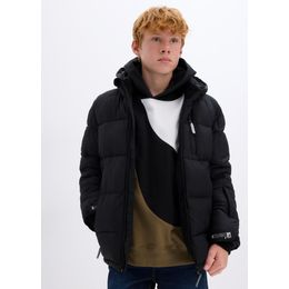 bonprix Jungen Steppjacke, schwarz, Gr. 152, unifarben, Steppware, Obermaterial: 100% Polyester. Kapuzenfutter: 100% Polyester. &Auml;rmelfutter: 100%