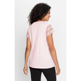 Inspirationen Damen Shirttop, rosa, Gr. 40, unifarben, 50% Baumwolle, 50% Modal, Tops