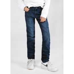 STACCATO Jungen Regular-fit-Jeans "STCSAM", blau, Basic, Gr. 170, Abriebeffekte, unifarben, Oberstoff: 80% Baumwolle, 19% Polyester, 1% Elasthan;,