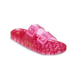 Sandale Roxy "Kattie Glitter", Damen, Gr. 6(36), pink (sangria sunset), Obermaterial: 95% Synthetik-PVC/ 5% Synthetik-Kunststoffschnalle, Futter: N/A, Laufsohle: 100% Synthetik-PVC;, Schuhe Sandale