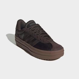 Damen Sneaker "VL COURT BOLD", adidas Sportswear, Gr. 40aurora coffee, aurora coffee, gum5, Leder, Textil, Schuhe