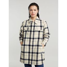 G-Star Raw G-STAR Damen Langarmshirt "Boyfriend Overshirt"milk remy check, Gr. XXS, Obermaterial: 100% Baumwolle, Shirts