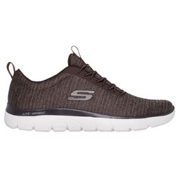 Skechers Herren Slip-On Sneaker "SUMMITS-", Gr. 40, braun, Textil, Schuhe, Slipper, Freizeitschuh, Halbschuh mit Elastic Schn&uuml;rsenkel