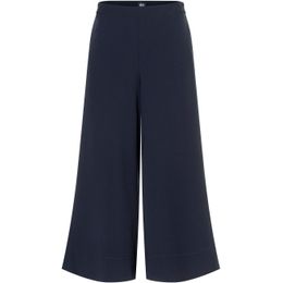 MAC Damen Stretch-Hose "CORALIE cropped", blau, Gr. 36, unifarben, Web, Obermaterial: 91% Polyester, 9% Elasthan, Hosen, Elastischer Bund, bequeme