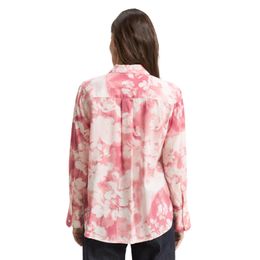 Tom Tailor Damen Hemdbluse, rosa, Gr. 44, bedruckt, gemustert, Web, Obermaterial: 53% Baumwolle, 47% Modal, Blusen, mit Muster
