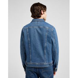 Lee Herren Jeansjacke "RIDER_JACKET", blau, Gr. L, Denim/Jeans, Obermaterial: 99% Baumwolle, 1% Elasthan, Jacken, mit seitlichen Eingrifftaschen