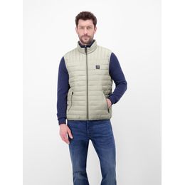 Lerros Herren Steppweste, beige, Gr. S, unifarben, Web, Obermaterial: 100% Polyester, Westen, mit Rei&szlig;verschluss und Stehkragen