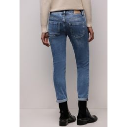 Street One Damen Comfort-fit-Jeans, blau, Gr. 36, unifarben, Jeans, 78% Baumwolle, 20% Polyester, 2% Elasthan, Jeans, 5-Pocket-Style