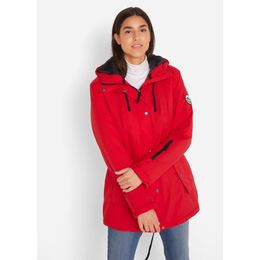 bonprix Damen Funktionsjacke "wasserdichte Funktions-Parka mit Kapuze", rot, Gr. 56, unifarben, Obermaterial: 100% Polyester. Futter: 100% Polyester.