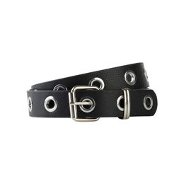 bonprix Damen H&uuml;ftg&uuml;rtel, schwarz, Gr. 100, Obermaterial: 100% Polyurethan, G&uuml;rtel, aus Polyurethan, bequeme Passform, mit dekorativen &Ouml;sen