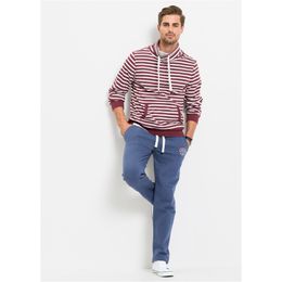 bonprix Herren Jogginghose, blau, Gr. 56, unifarben, Obermaterial: 100% Baumwolle, Hosen, mit elastischem Bund, mit Kordelzug, regular fit, mit