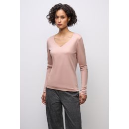 Street One Damen Langarmshirtfaded rose, Gr. 44, unifarben, Web, Obermaterial: 50% Baumwolle, 50% Modal; Futter: 100% Baumwolle, Shirts, im soften