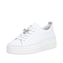 Remonte Damen Plateausneaker, Gr. 40, wei&szlig;, Leder, unifarben, Schuhe, Freizeitschuh, Halbschuh, Schn&uuml;rschuh mit Lite ́n Soft-Ausstattung