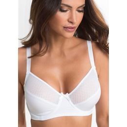bonprix Damen Minimizer-BH "Minimizer-BH mit Mesh", Gr. 100, wei&szlig;, Obermaterial: 80% Polyamid, 20% Elasthan. Futter: 92% Polyamid, 8% Elasthan.