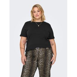 T-Shirt Only CARMAKOMA "CARJEN SS JEANS TEE JRS", Damen, Gr. L, schwarz, Jersey, Obermaterial: 100% Baumwolle, unifarben, regular fit, Rundhals, Shirts T-Shirt